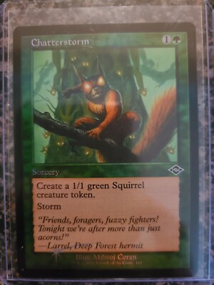 Chatterstorm IN HAND MTG Modern Horizons 2 Magic NM Retro Old Frame ...