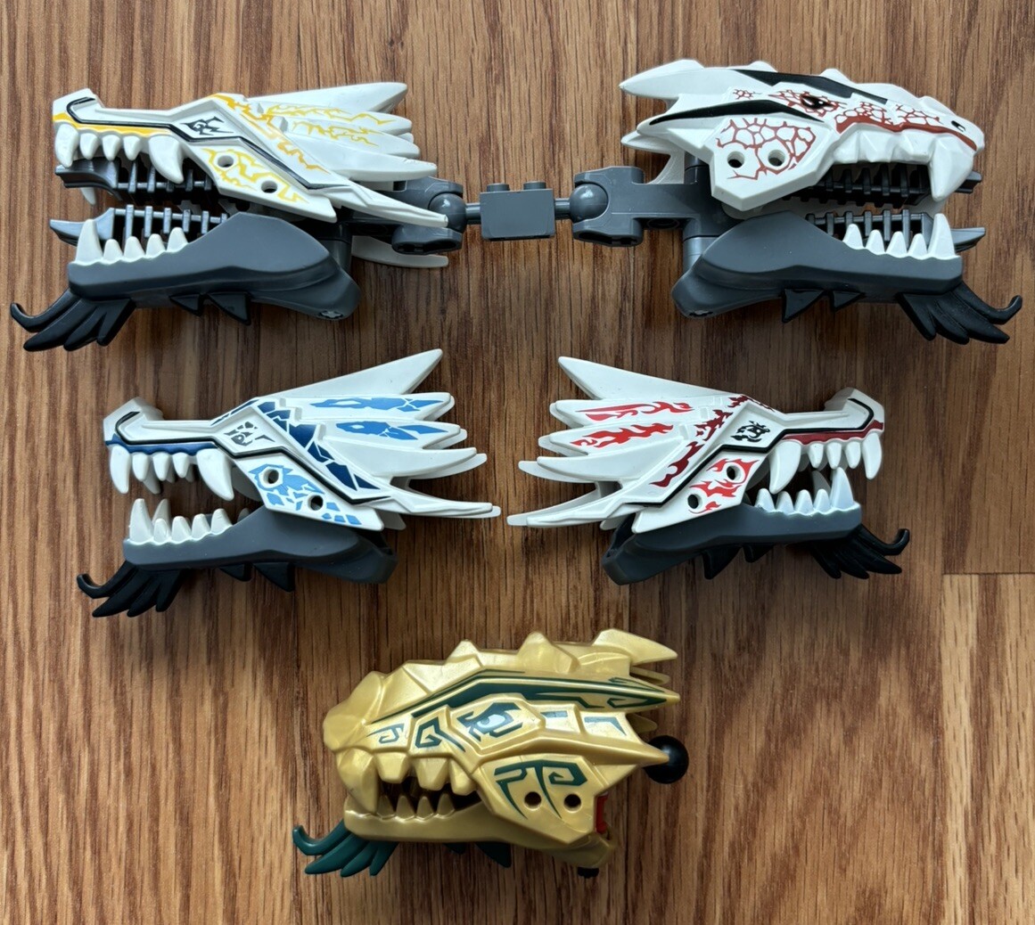 Lot OF 5 LEGO NINJAGO DRAGON HEADS - For Parts - As Pictured | eBay