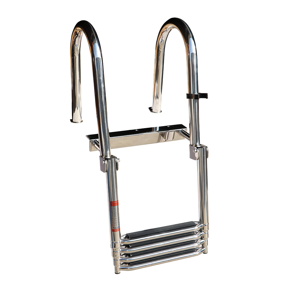 Stainless Steel 4 Steps Boat Ladder Telescopic Yacht/Pontoon Ladder ...