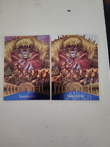 95' MARVEL METAL CARD #115 SABRETOOTH | eBay
