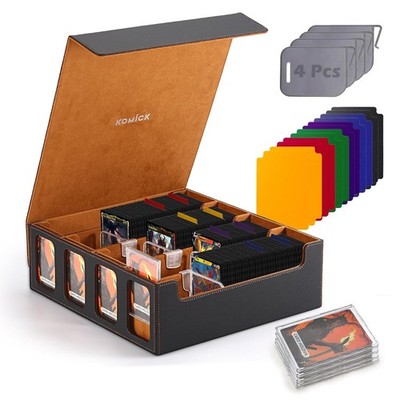 Ultra-Capacity 4-Row Card Storage Box with Commander Display, Holds ...