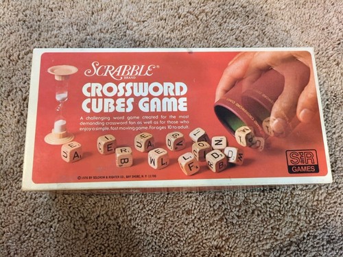 Scrabble Crossword Cubes Game -Complete- 1976 Selchow Righter - Wood ...