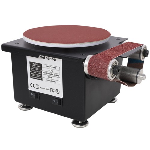 2 in 1 Belt Disc Sander Bench Grinder Spindle Sander DIY Wood Metal ...