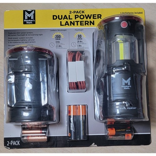 Member's Mark 200 Lumen Rechargeable Dual Power Lantern 2 Pack | eBay