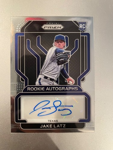 2022 Panini Prizm Baseball Rookie Autographs Jake Latz RC Auto Texas ...