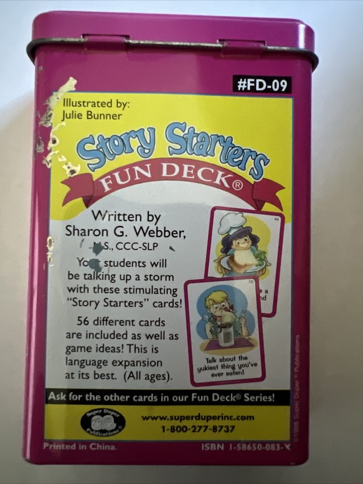 Super Duper Story Starters Fun Deck Cards FD-09 SLP | eBay