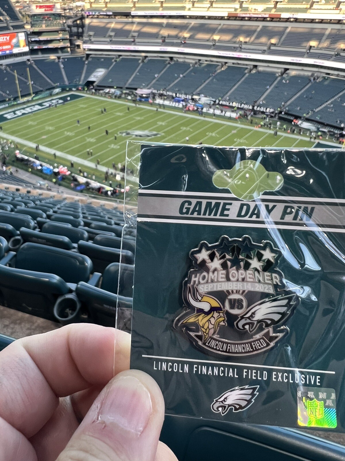 2023 PHILADELPHIA EAGLES GAME DAY PIN VIKINGS 9/14/2023 | eBay