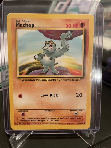 Pokémon TCG Machop Base Set 52/102 Regular Unlimited Common | eBay
