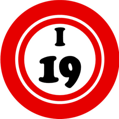 I 19 I19 Bingo Ball - 3 Inch Circle Sticker 3" x 3" - Hobby Number ...