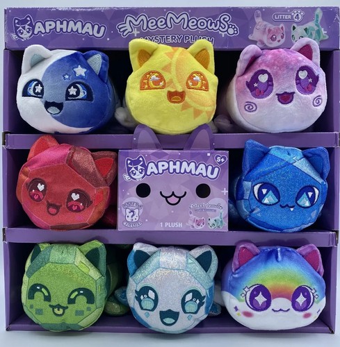 Aphmau MeeMeows Mystery Plush Cat Litter 4 Celestial Complete 8 Set ...