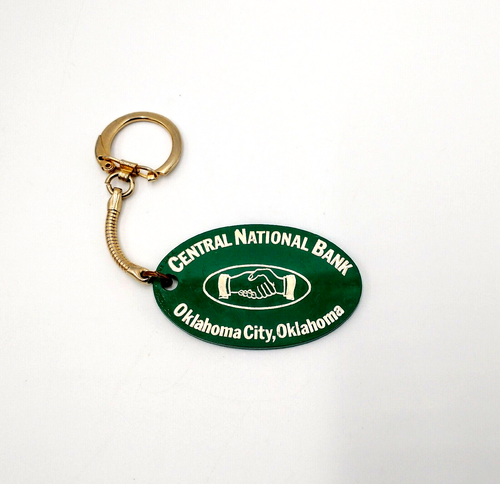 Central National Bank Oklahoma City OK Salesman Sample Keychain Vintage ...
