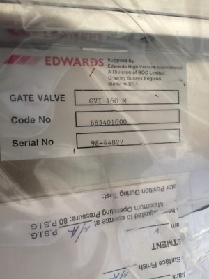 Edwards Manual gate valve ISO 160 NEW GVI 160 M | eBay