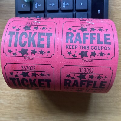 500 Tactical Raffle Ticket Roll 50/50 Drawings Ships Fast | eBay
