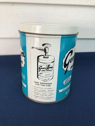Gent-L-Kleen Hand Cleaner Advertising Tin Can York Pa | eBay