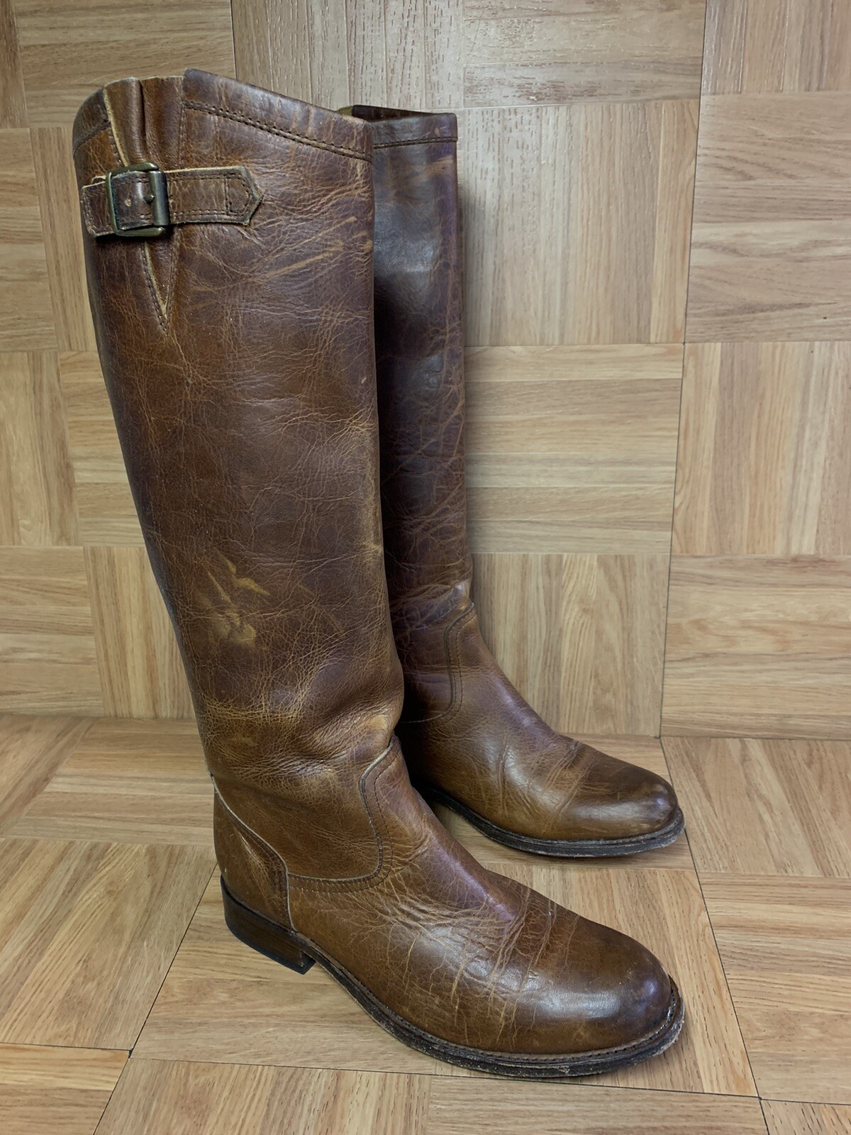 RARE🔥 Sendra Made in Spain Brown Leather Riding Tall Boots Sz 8 ...
