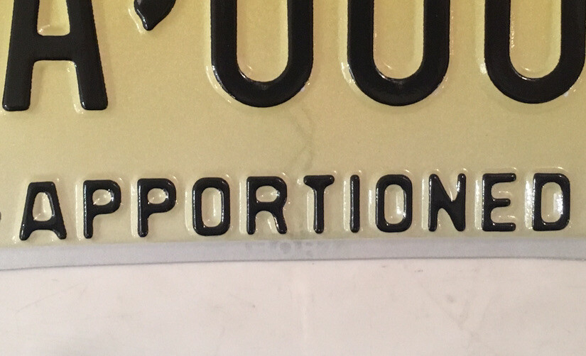 NJ Jersey APPORTIONED TRUCK license plate Trucking Mobile Home Trailer ...