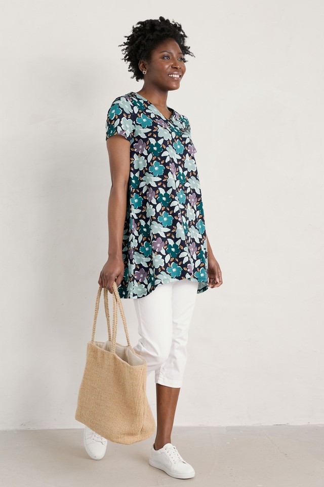 Seasalt Women's Tunic - black Field Guide V-neck Tunic - Regular ...