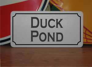 DUCK POND Metal Sign | eBay