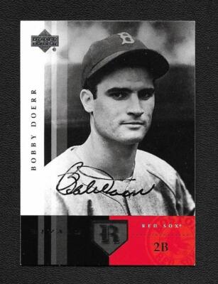 Bobby Doerr Signed Auto 2004 Upper Deck Rivals Boston Red Sox Card ...
