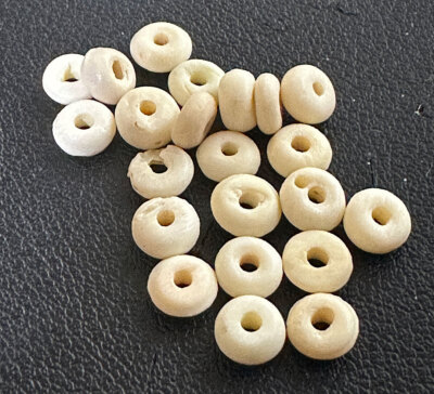 (10) Crow Indian Trade Beads Bone Donut Beads Fur Trade Era | eBay