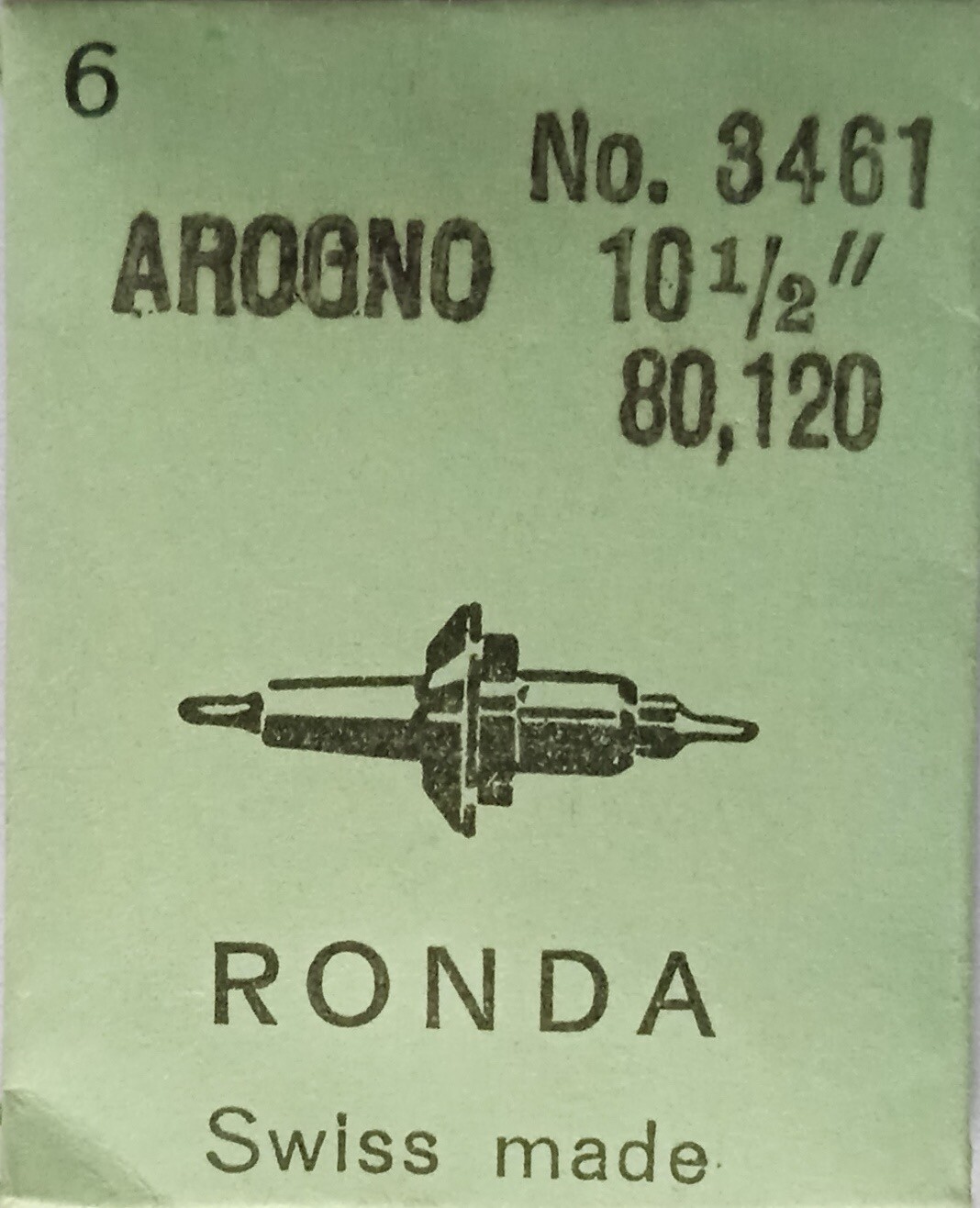 Nos New 6 Pcs Arongo 80 120 Ronda 3461 Axle Of balance Balance Staff ...