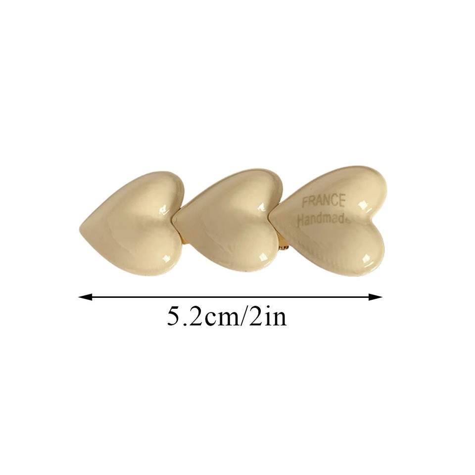 Hair Accessories Wine Red Pure Black Hair Clip Three Little Hearts ...