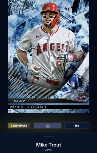 2025 Topps Bunt Mike Trout Diamond BASE VIP May DIGITAL 10.0X Boost LA ...