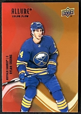 2022-23 Upper Deck Allure Color Flow Red-Orange Dylan Cozens Buffalo ...
