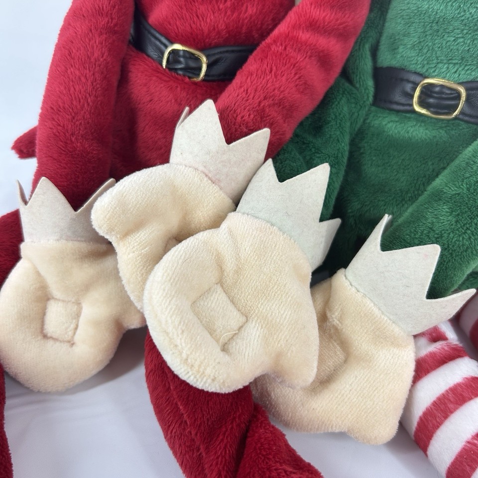 Christmas Elf Plush Doll Huggers Door Hanger Shelf Sitter Santas Helper ...