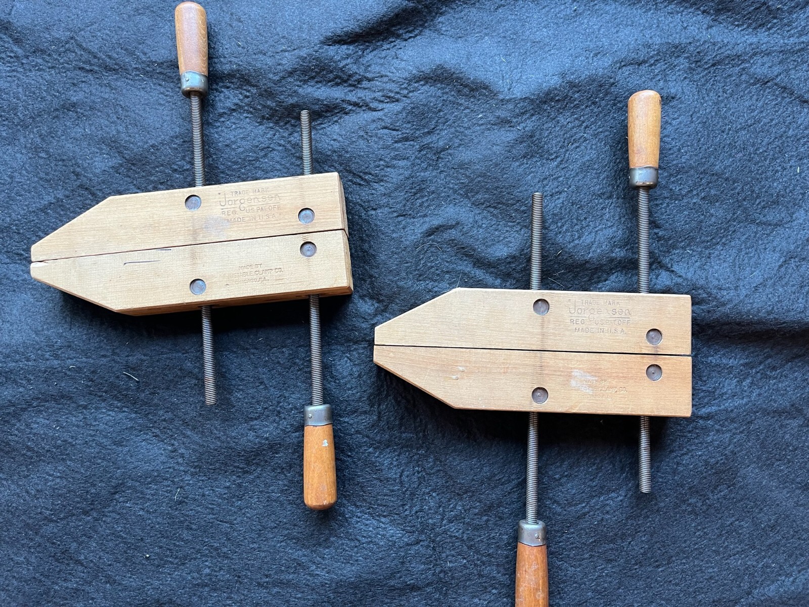 VINTAGE JORGENSON 12" WOOD CLAMPS LOT OF 2 | eBay