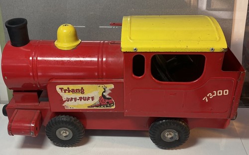 Vintage Large Metal Toy Train Triang Tri-Ang Puff Puff Locomotive ...