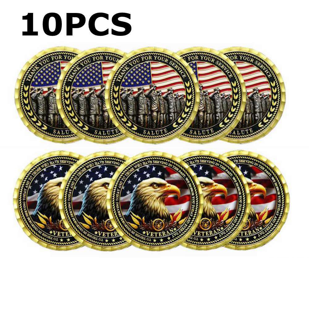 10pcs Veteran Coin Thank You for Your Service Military Gratitude ...
