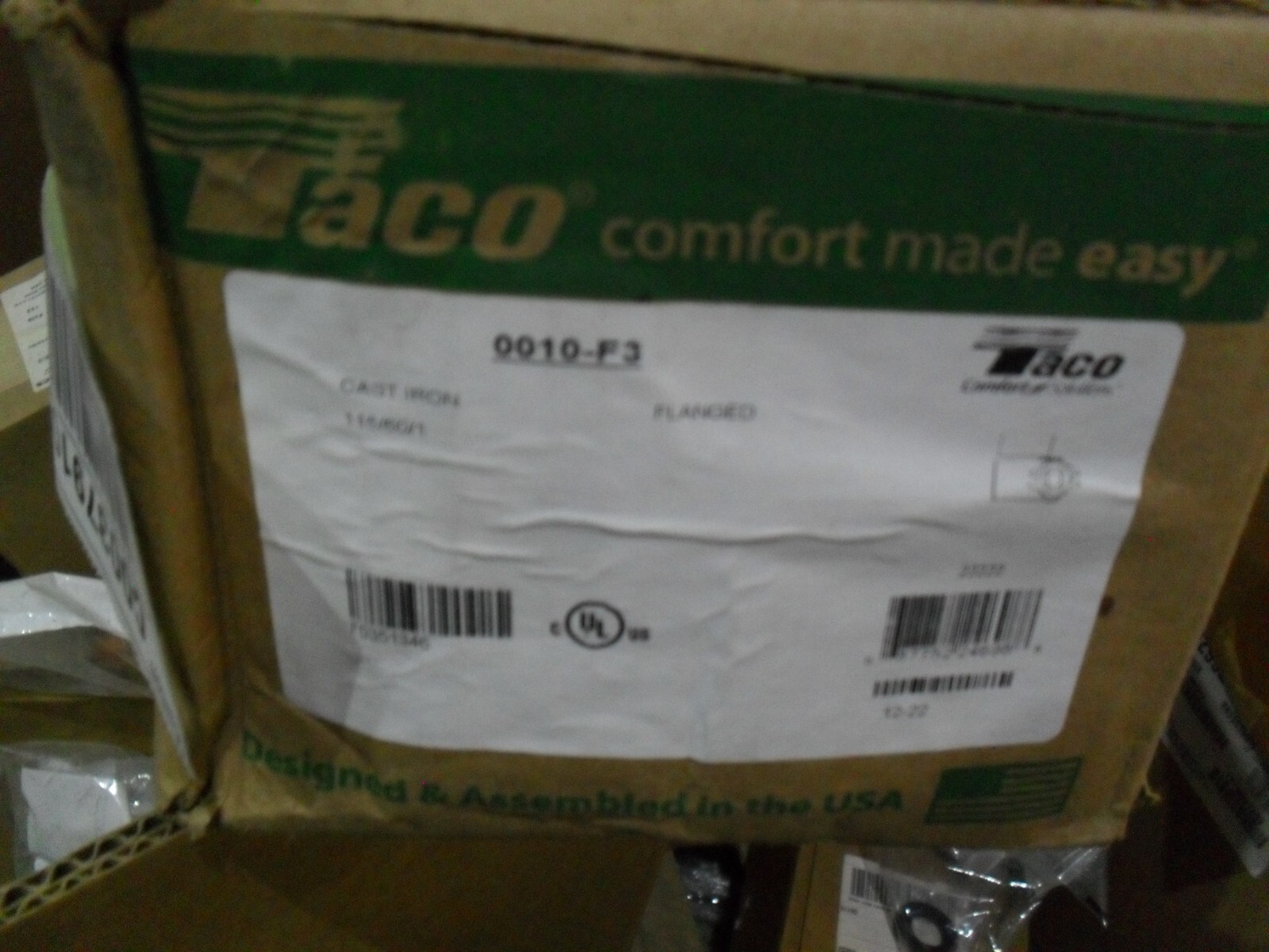 Taco 0010-F3 1/8 HP Cast Iron Cartridge Circulator for sale online | eBay