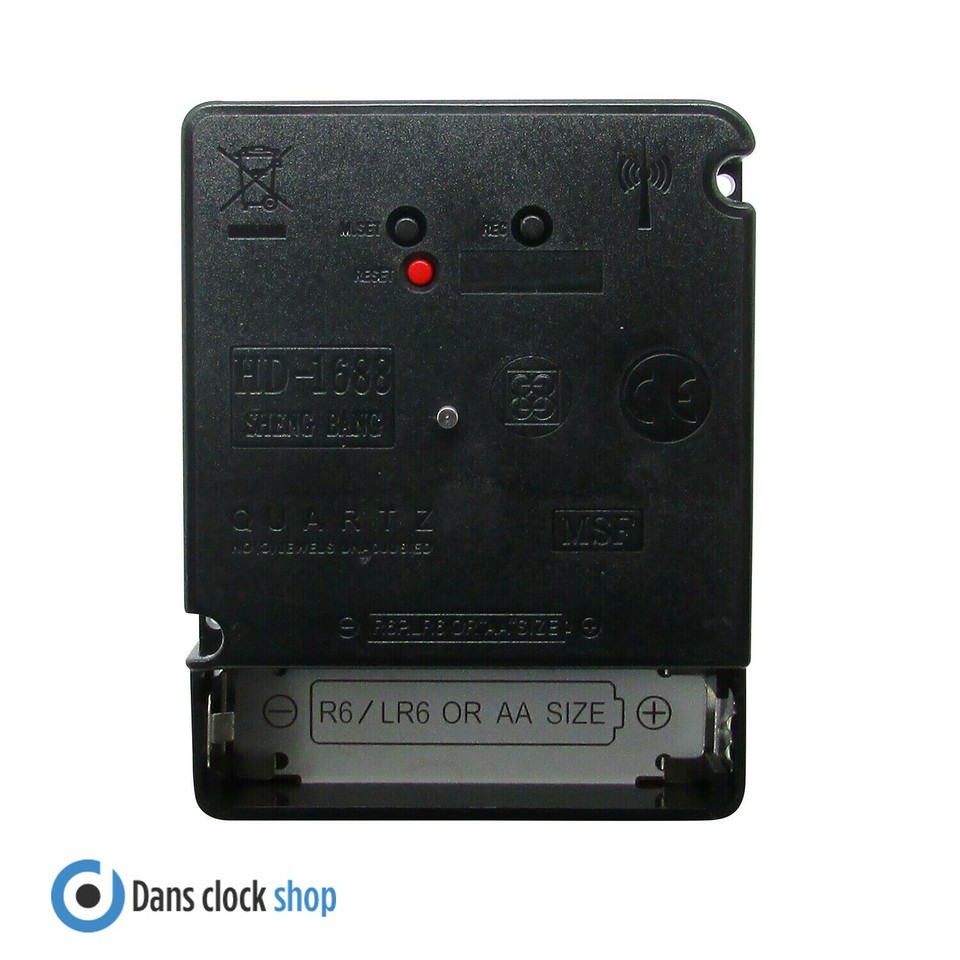 Radio Controlled Non Ticking Quartz Clock Movement Mechanism UK MSF ...