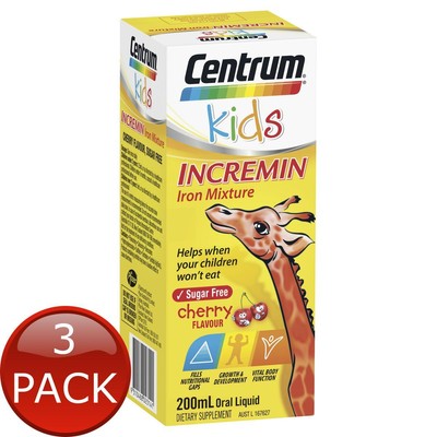 3 x Centrum Kids Incremin Liq 200Ml | eBay Australia