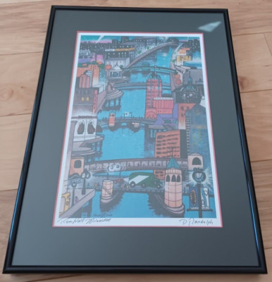 Daniel Randolph Serigraph signed "RiverWalk Milwaukee" 13"x18" | eBay
