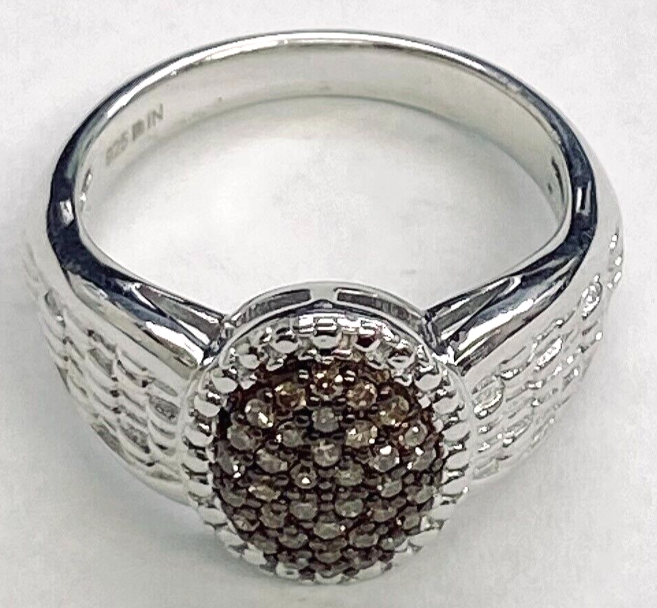 HSN Colors of Diamond Sterling Silver 0.25cttw Champagne Diamond Ring ...