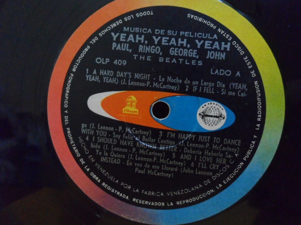The Beatles - Yeah Yeah Yeah - *VENEZUELA 1964 1st Press Odeon Mono LP ...