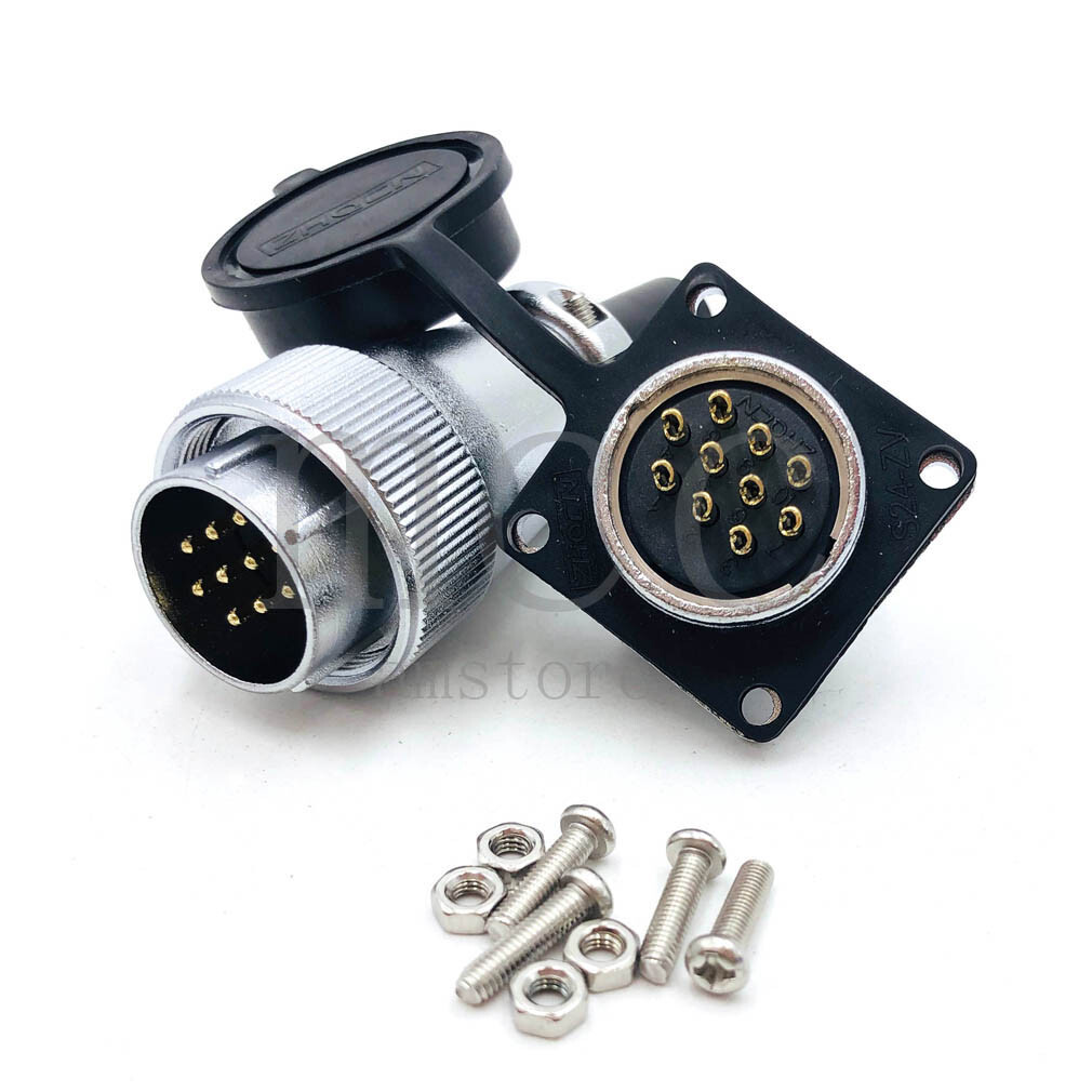 WS24 10A 10 Pin Aviation Plug Socket,Industrial Electrical Power ...