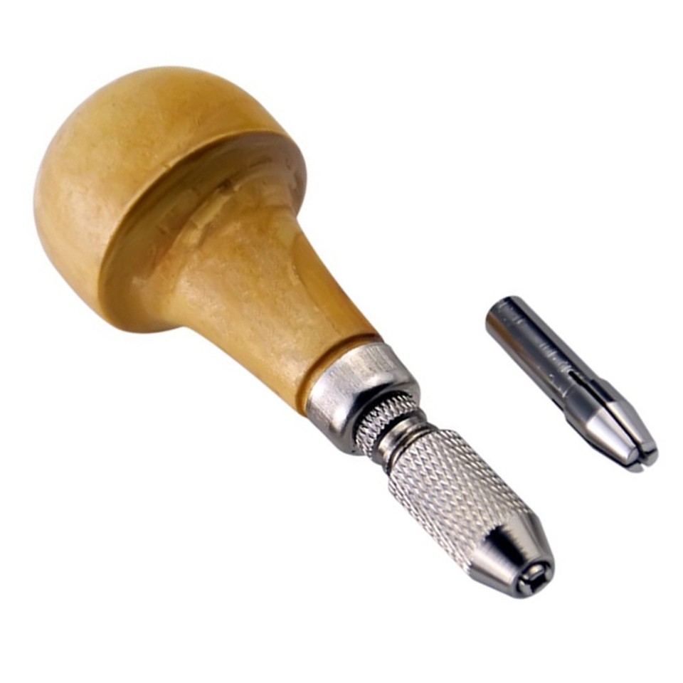 Jeweler Pin Vise Vice Wooden Handle with Chuck for Precision Jewelry ...