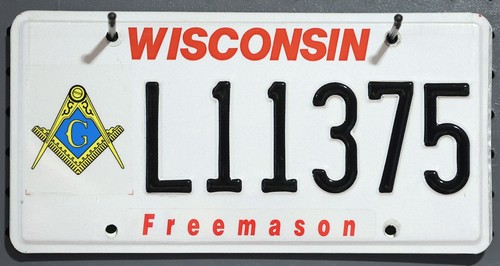 License Plate - Wisconsin Freemason - L11375 - Aluminum | eBay