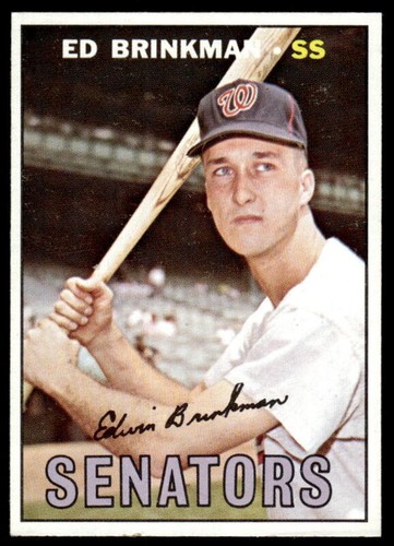 1967 TOPPS ED BRINKMAN 311 VG-EX BASEBALL WASHINGTON SENATORS | eBay
