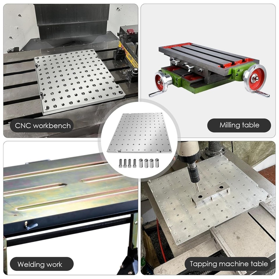 10"x10"x0.8" Aluminum 6061 Fixture Plate Jig Custom CNC Machining ...