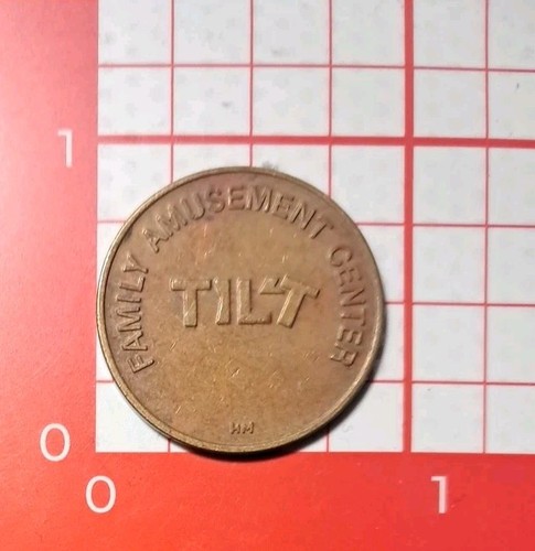 Tilt- Family Amusement Center - Token - Coin - Brass | eBay