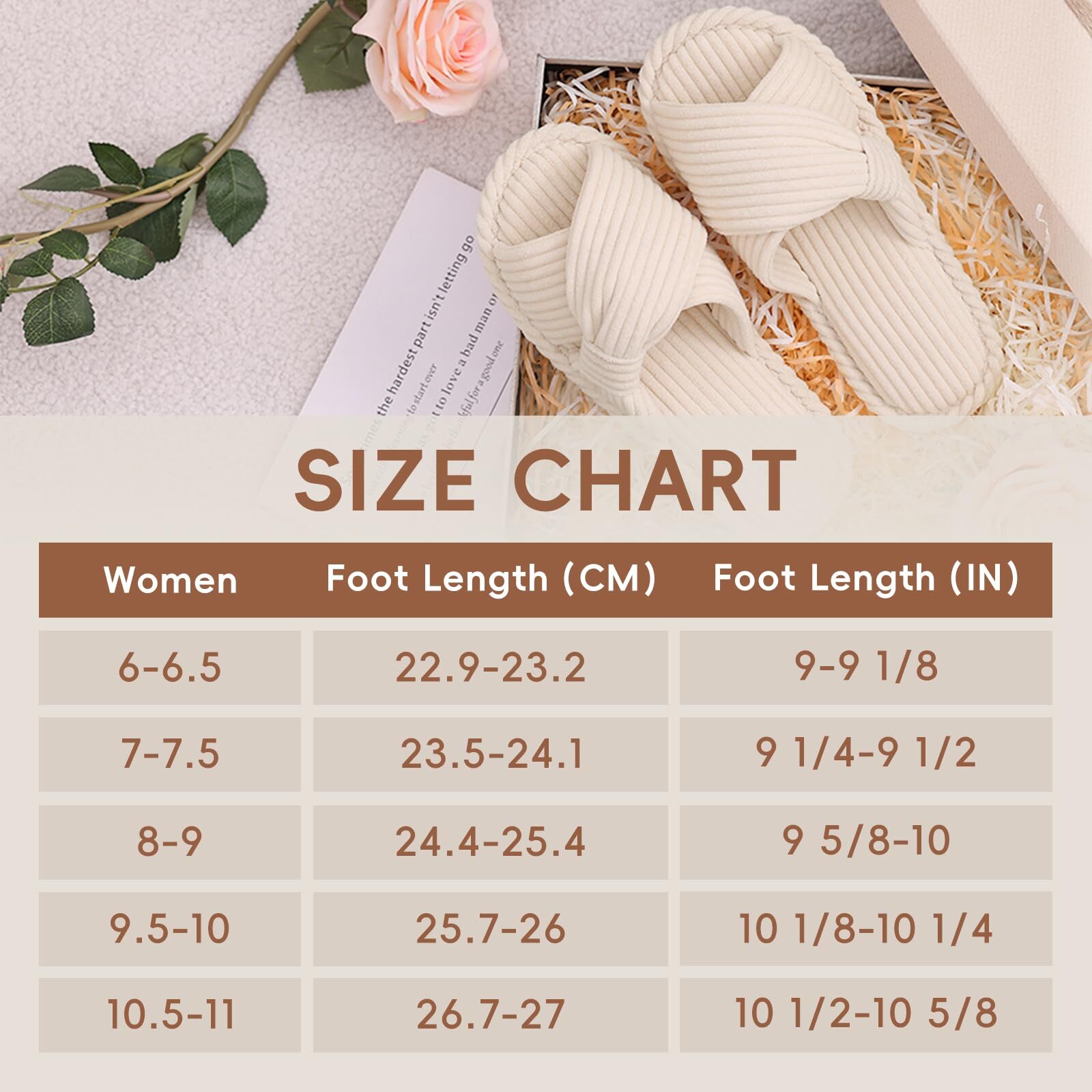 Fall House Slippers for Women Corduroy Cross Bow Indoor Slippers Open ...