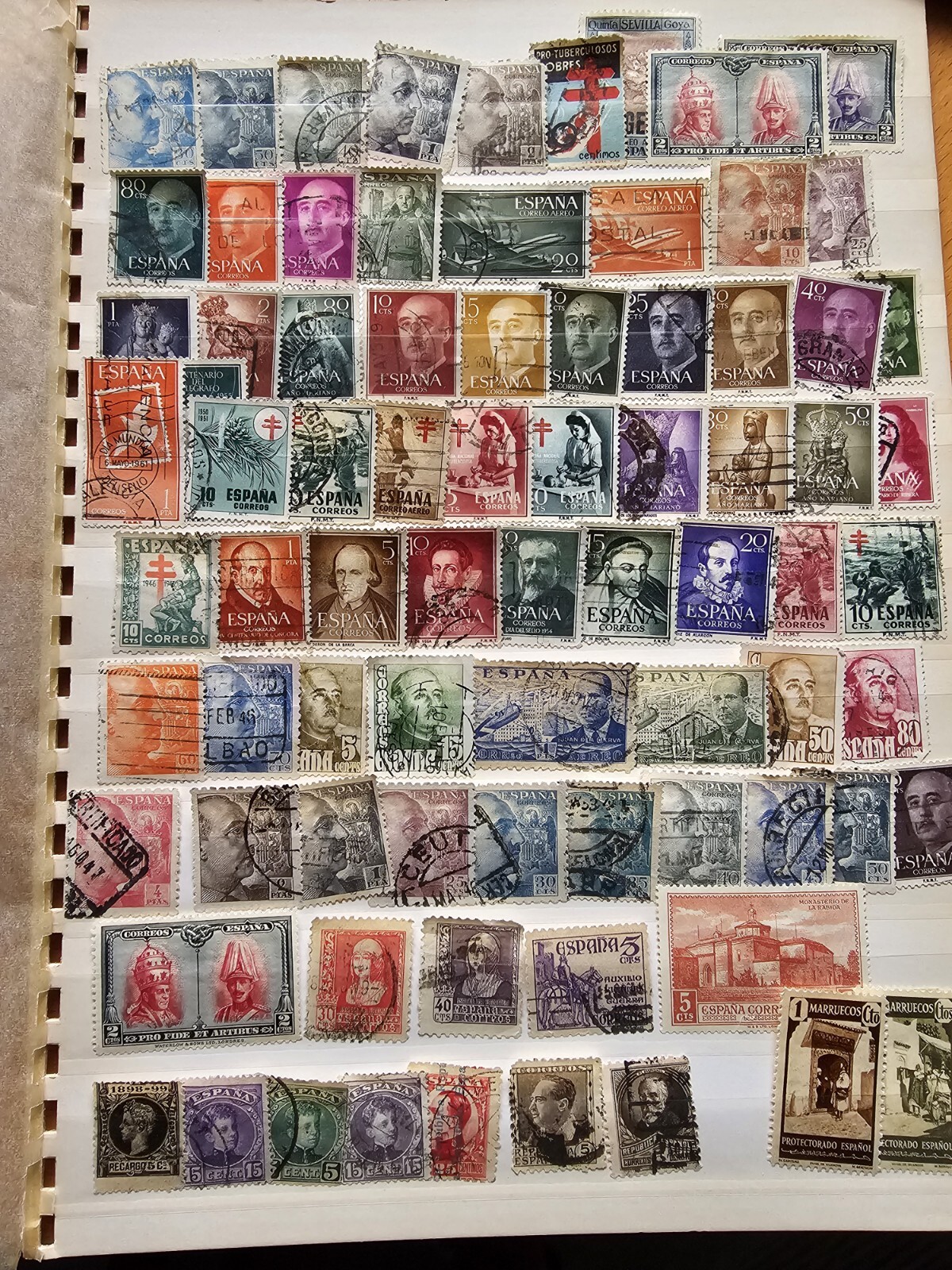 Nice Lot of Older Spain Stamps in Folders - LH | eBay