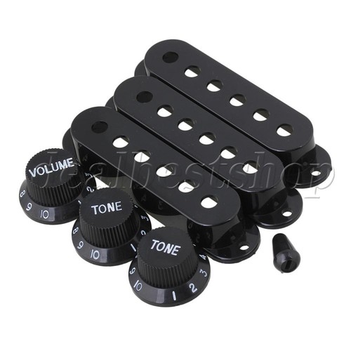Guitar Parts Set Switch Tip Single Coil Pickup Cover 1 Volume 2 Tone Knobs | eBay