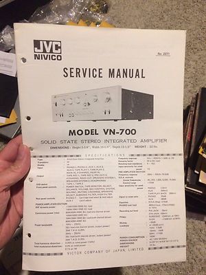 JVC Original Service Manual Factory Repair Schematic for Receiver ...