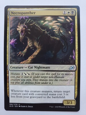 MTG Magic The Gathering Card Necropanther Creature Cat Nightmare Ikoria ...
