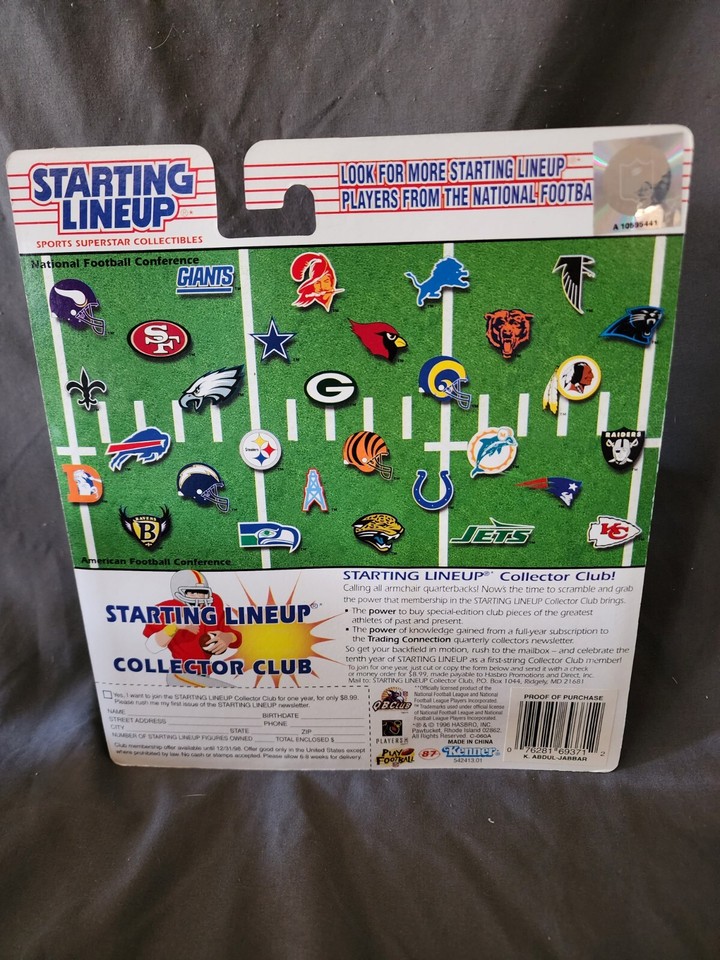 1997 NFL Starting Lineup Karim Abdul-Jabbar Miami Dolphins Action ...